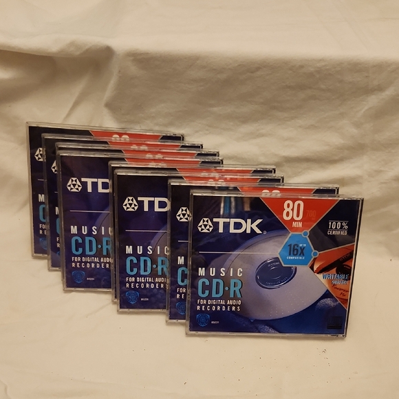 TDK | Media | Music Cdr 8 Min 6x Blue | Poshmark